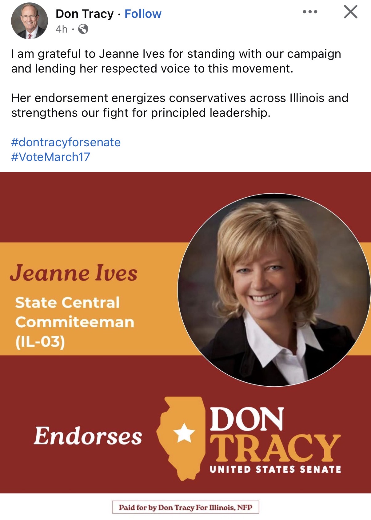 Anti-Trump, Pro-Choice Mark Kirk Endorses Don Tracy in Illinois GOP ...
